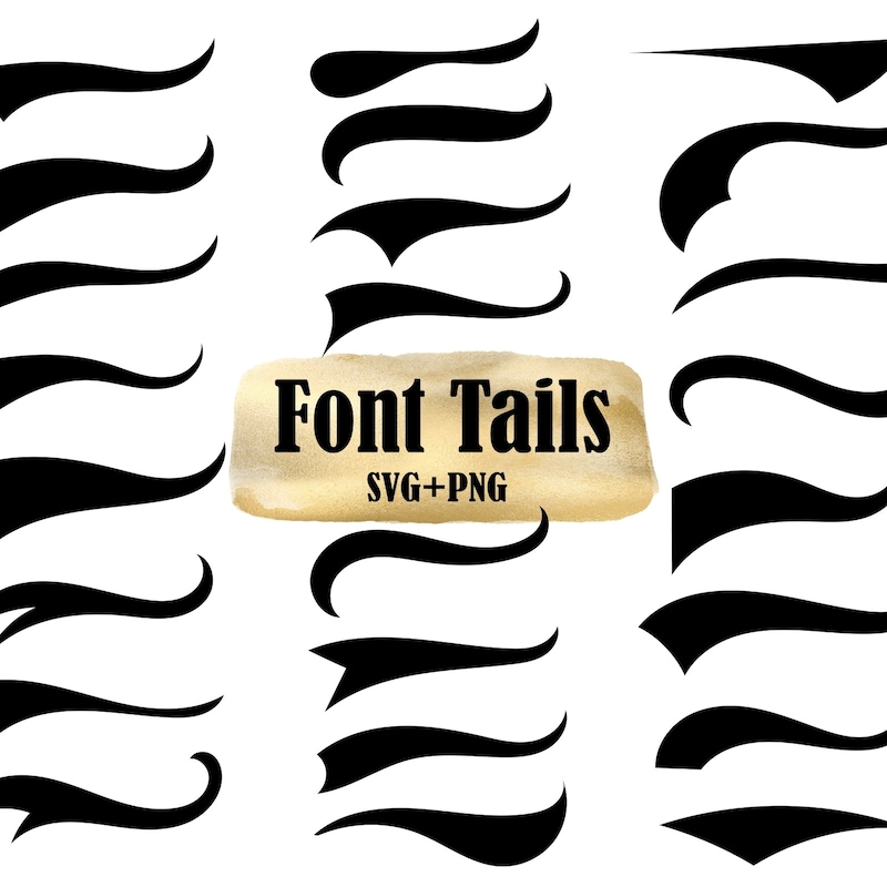 Font With Tails - Etsy