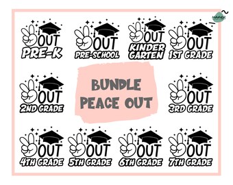 Peace Out Kindergarten SVG Graduation Shirt Last Day of - Etsy