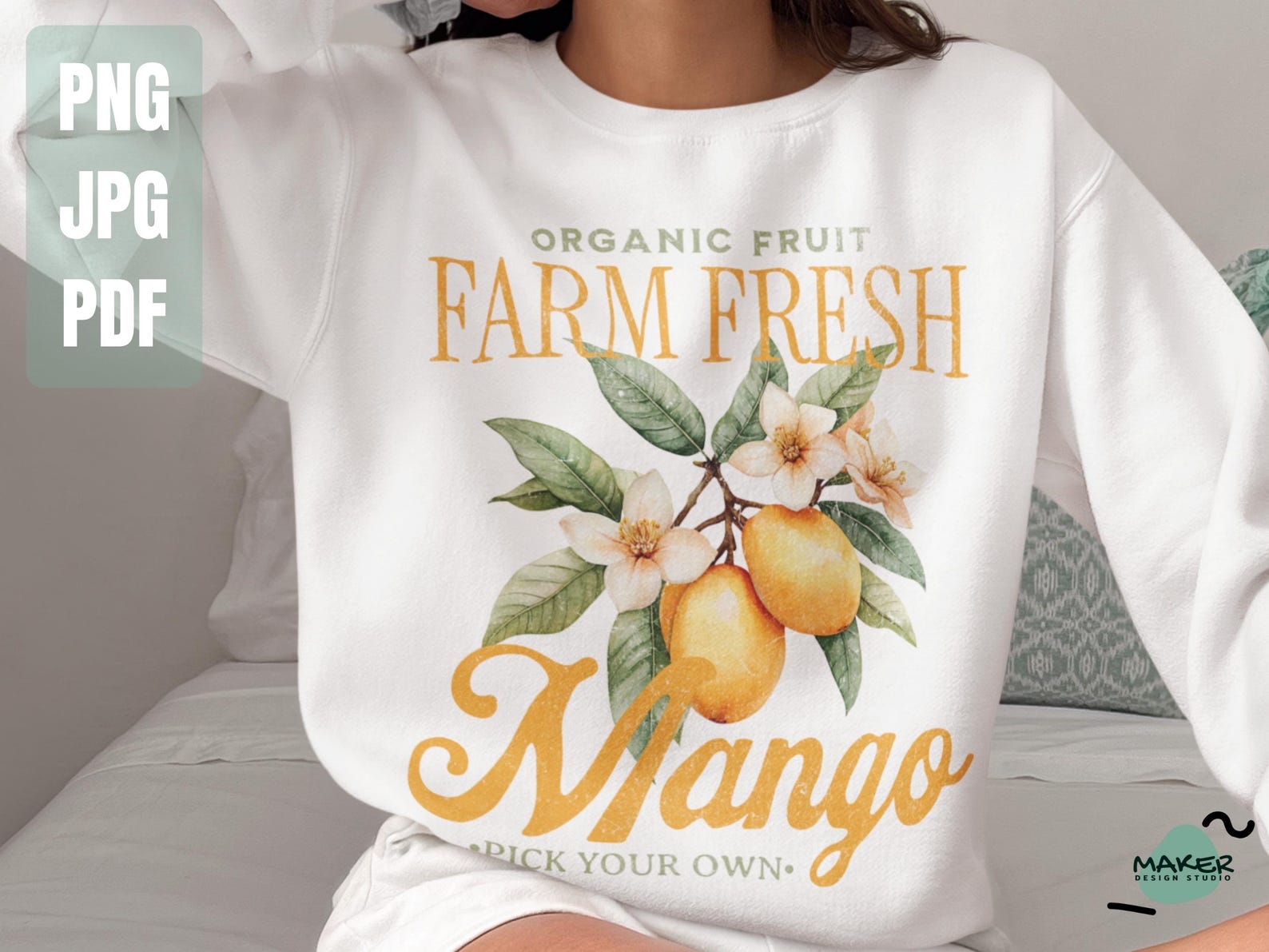 Locally Grown Mango Sublimation Png, Vintage Farm Fresh Png, Vintage ...