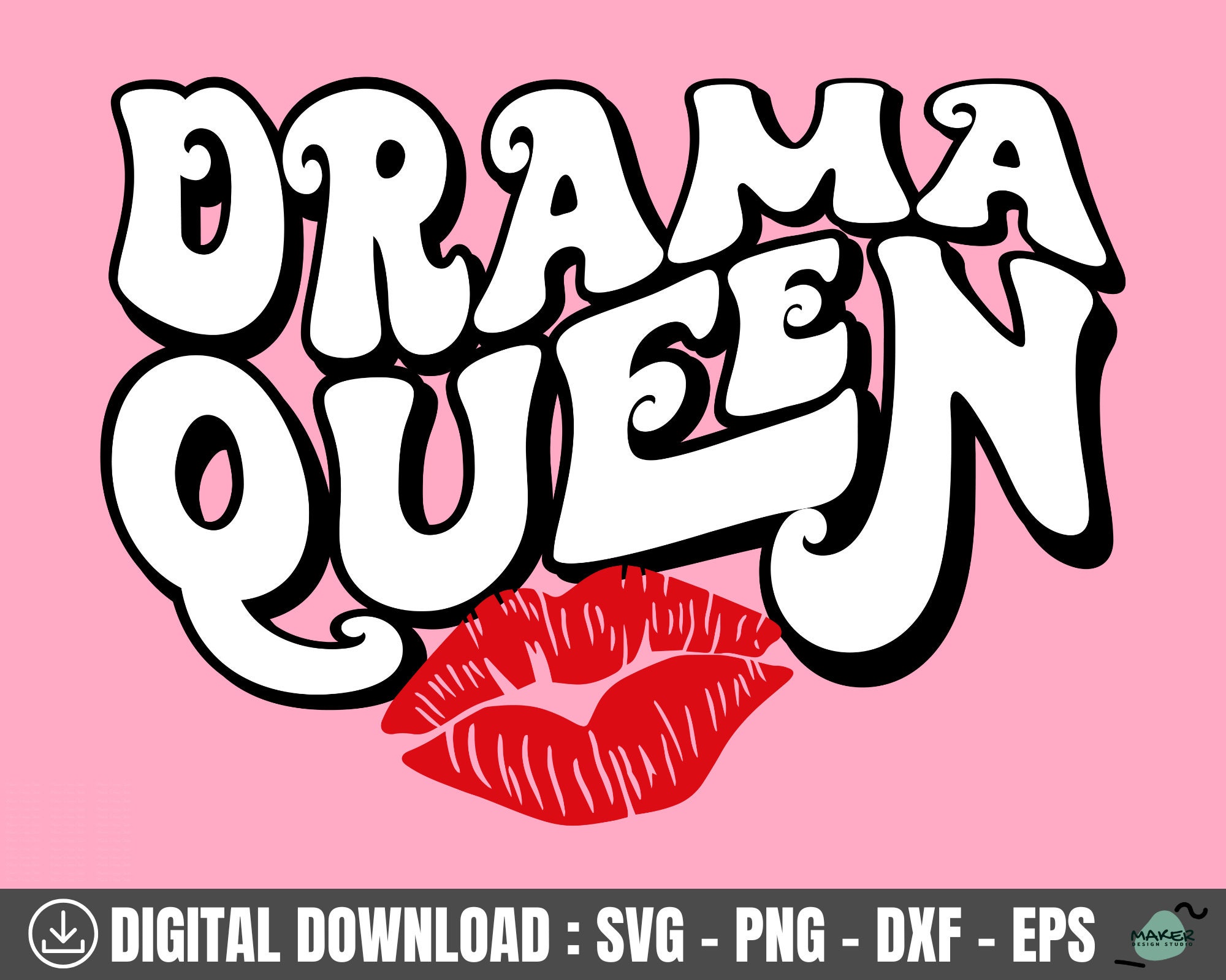 Drama Queen Svg Shirt Design Cut File for Cricut Digital - Etsy