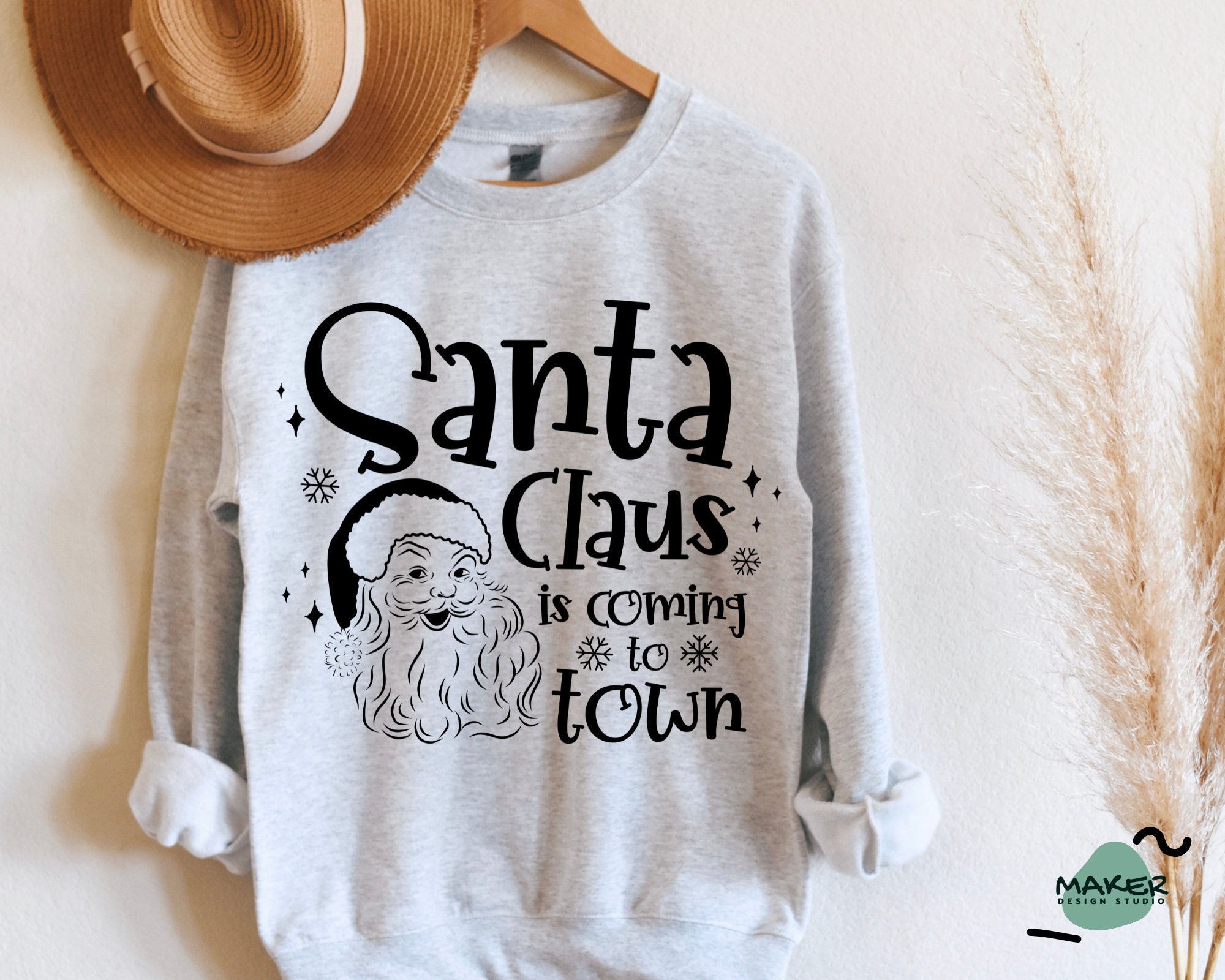 Santa Claus is Coming to Town Svg Santa Svg Christmas - Etsy