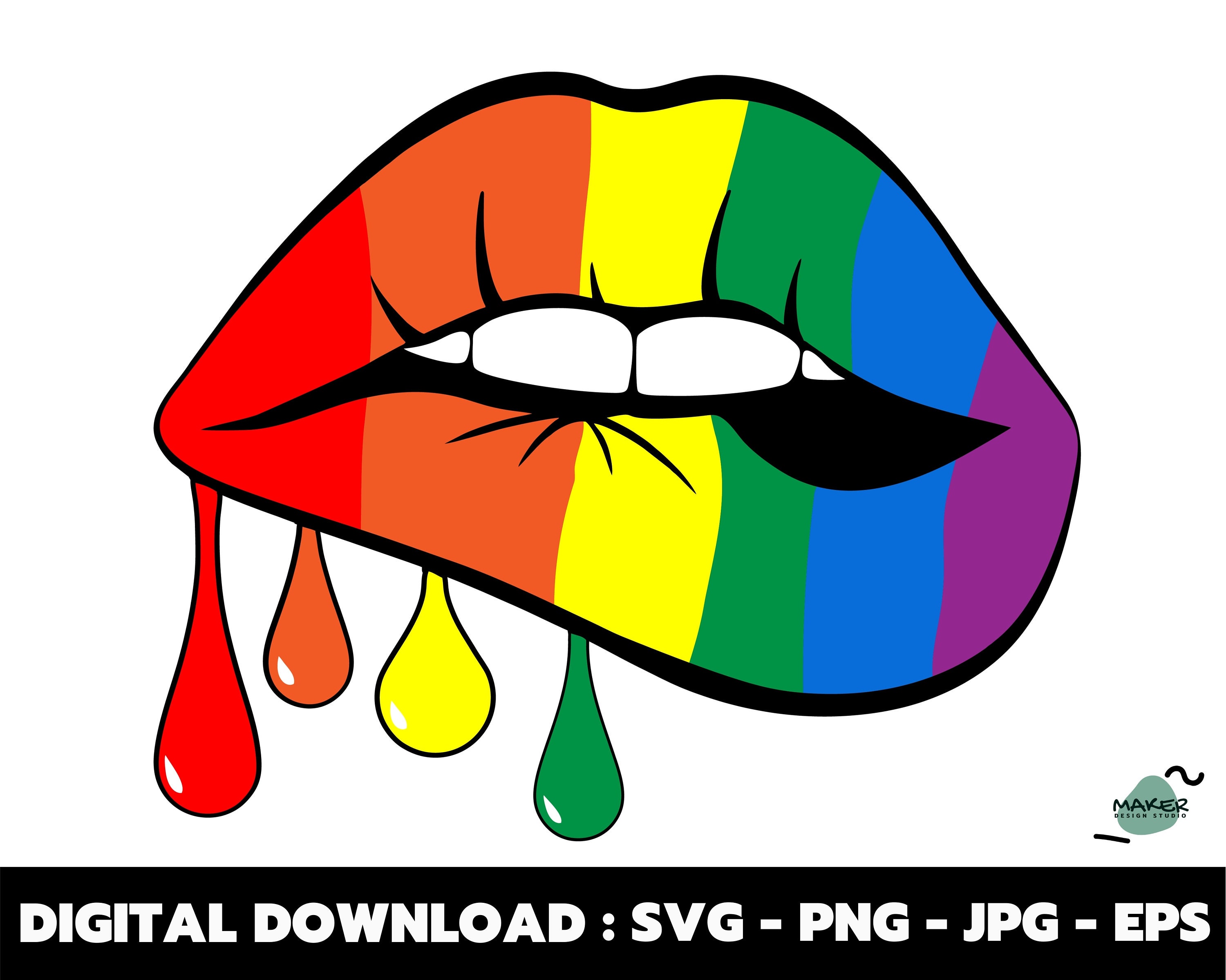 Labios LGBT SVG Archivo de corte Silueta de cricut DIY | Etsy