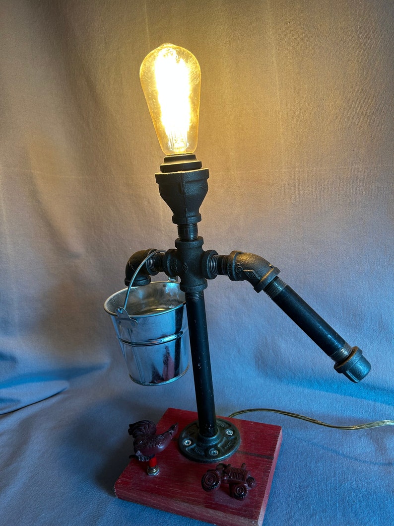 Farmhouse Water Pump Lamp - Etsy
