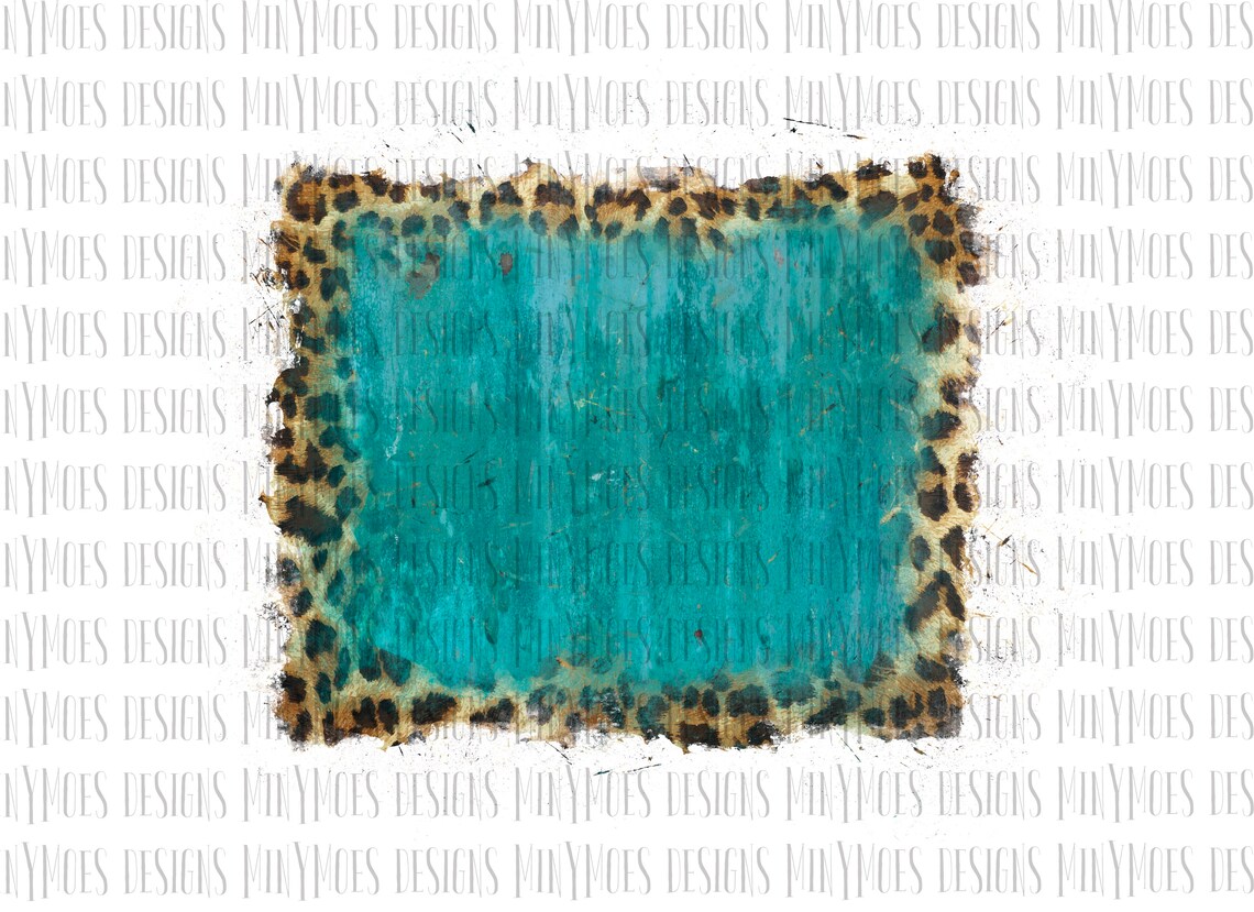 Cheetah and Turquoise Sublimation Background - Etsy
