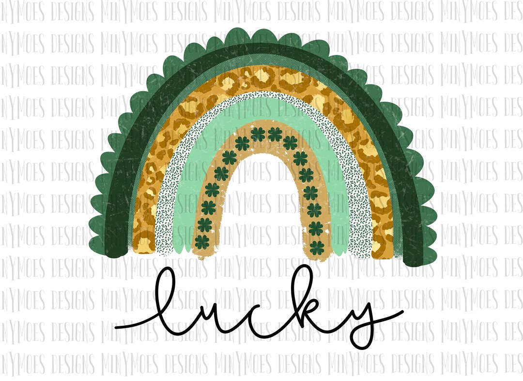St. Patty’s Lucky Rainbow PNG - Etsy