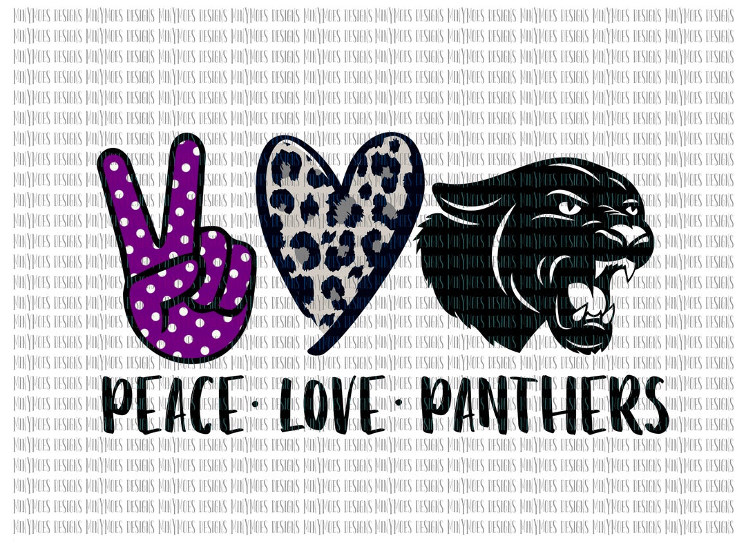 Peace Love Panthers PNG | SVG - Etsy