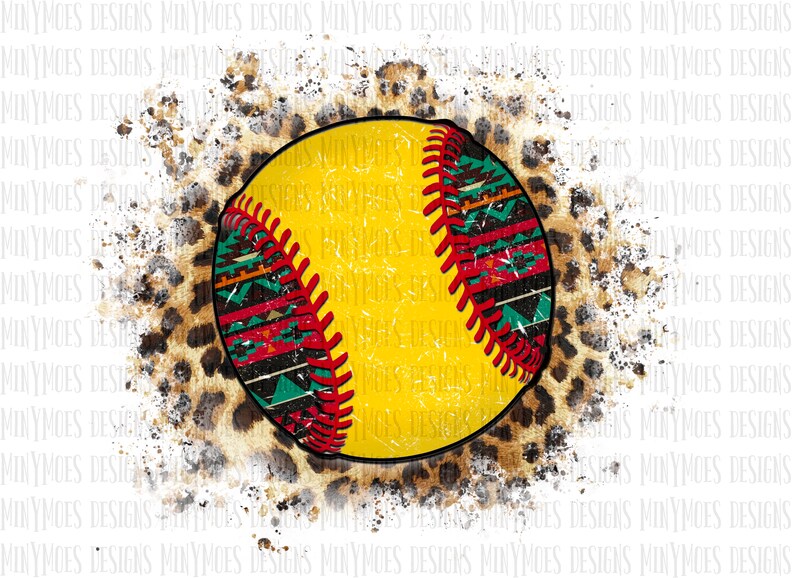 Distressed Softball PNG Western PNG Cheetah Print PNG - Etsy