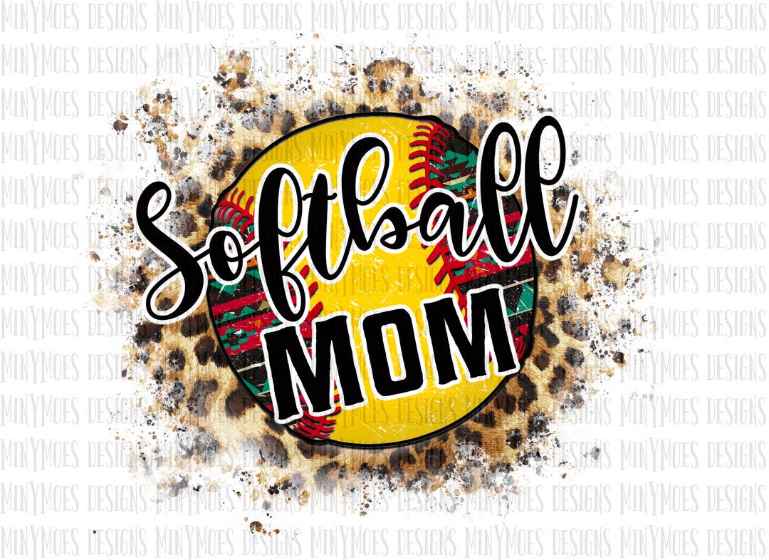 Softball Mom PNG | Softball PNG | Cheetah Print PNG - Etsy
