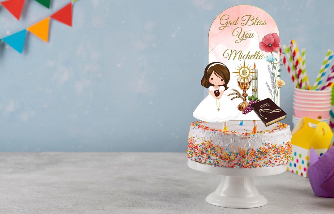 Holy Communion Cake Topper - Choose From 15 Options for Girl's Image ...
