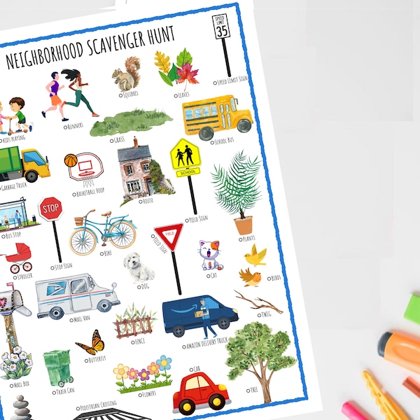 Neighborhood Scavenger Hunt - Etsy
