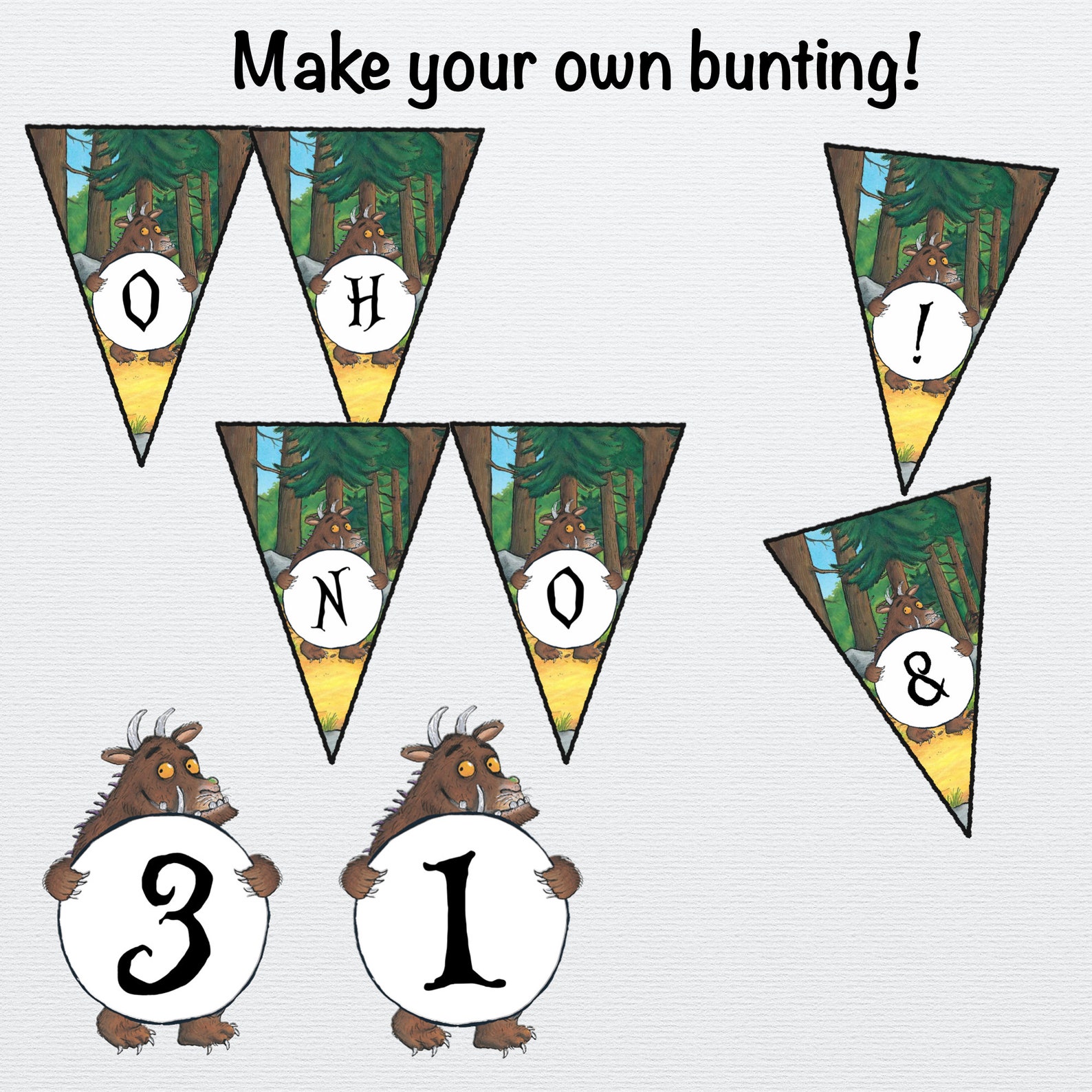 Gruffalo Bunting Gruffalo Birthday Party Supplies | Etsy
