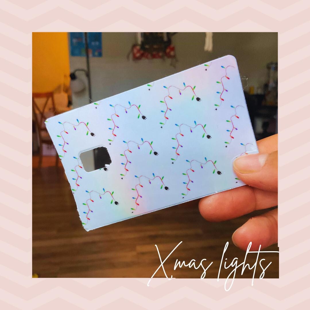 Xmas Lights Card Theme | Debit Cards Cover / Skins | Halographic ...