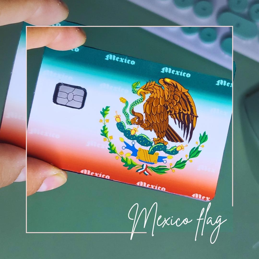 Mexico Flag Debit Card Theme | Debit Cards Skins Covers | Halo Planner ...