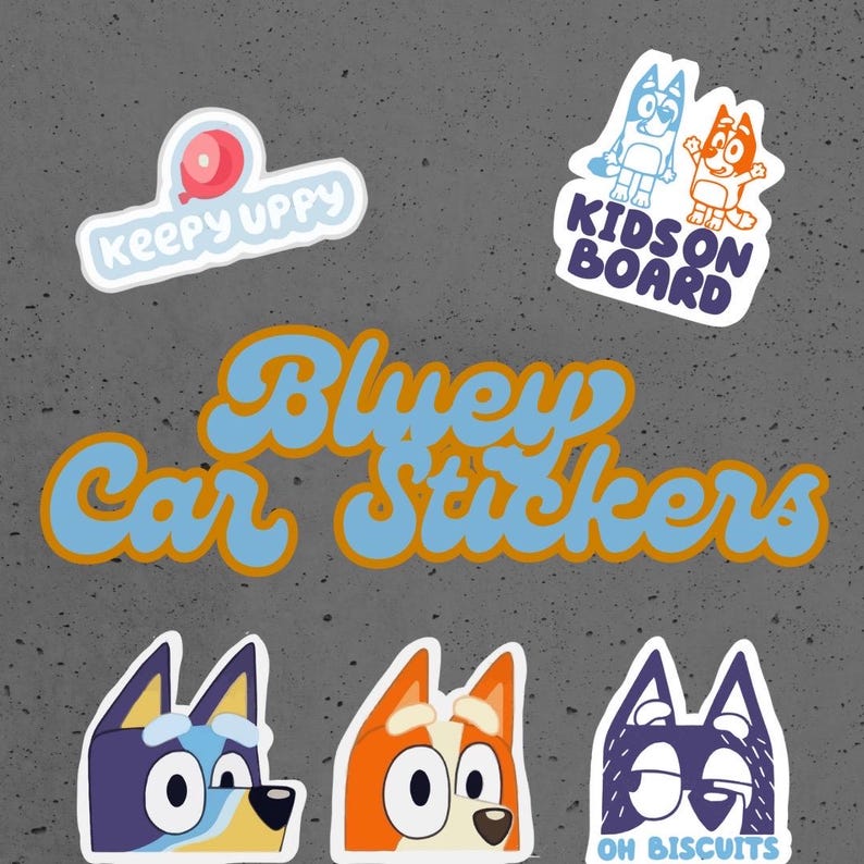 Bluey Car Decal Sticker by Halo Planner Shop - Etsy