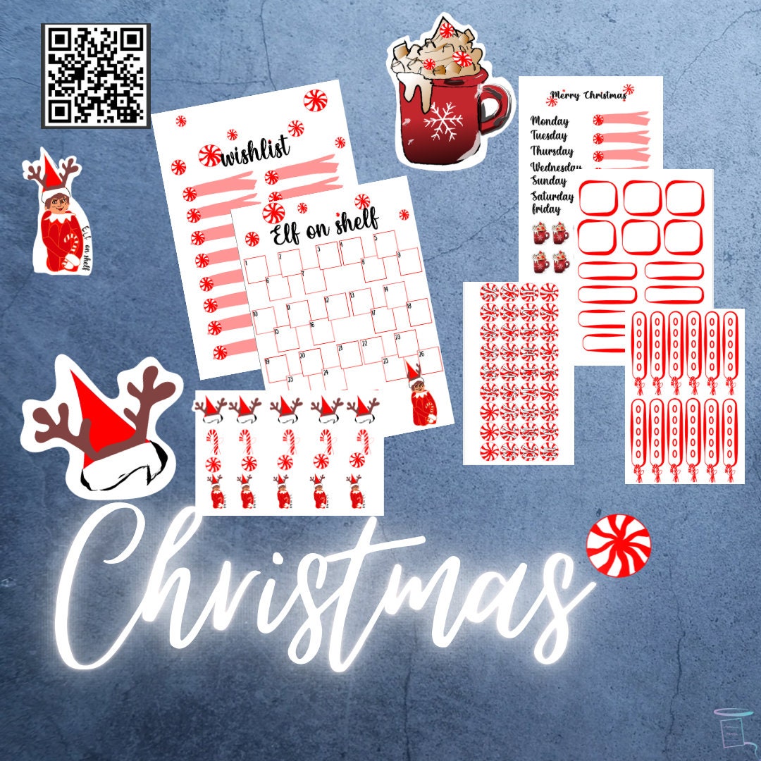 Individual Candy Cane Planning/ Sticker Collection Series - Etsy