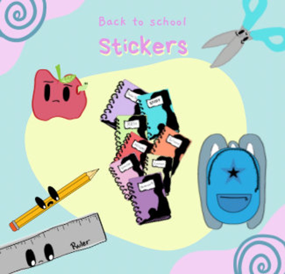 13 Back to School Stickers | Digital Stickers Png's | Goodnote Files ...