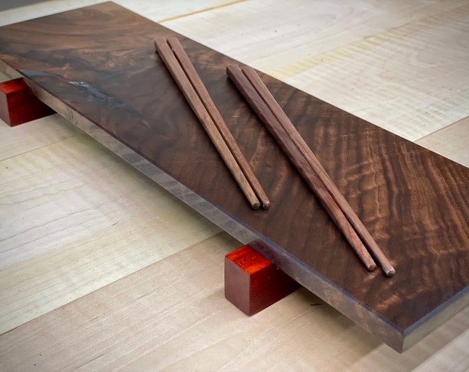 Large Sushi Tray, Sushi Board Figured Walnut and Padauk - Etsy