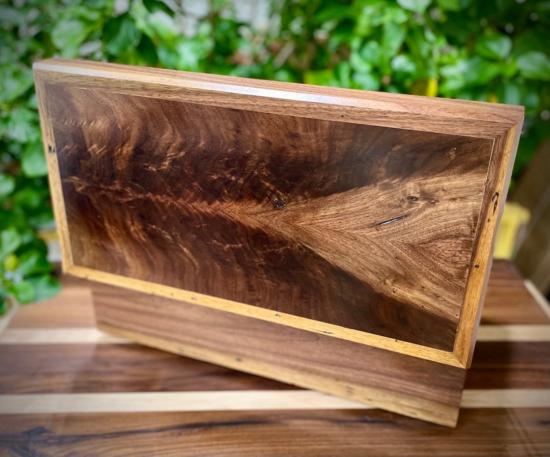 Extra Large Keepsake Box, Memory Box, Wormy Calico Walnut With Figured ...