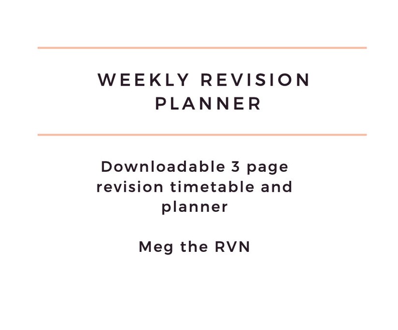 Student Weekly Revision/study Planner INSTANT DIGITAL DOWNLOAD - Etsy