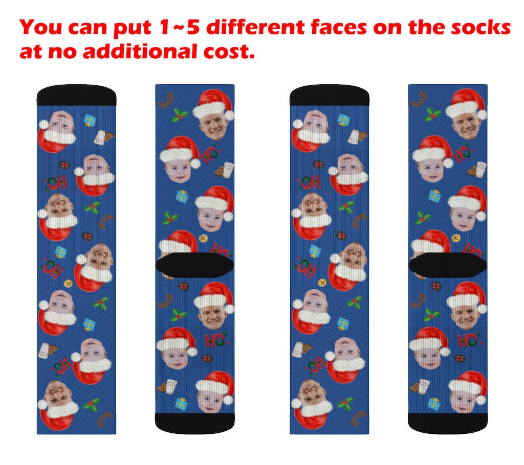 Custom Christmas Socks, Christmas Socks for Women Men, Christmas Gift ...