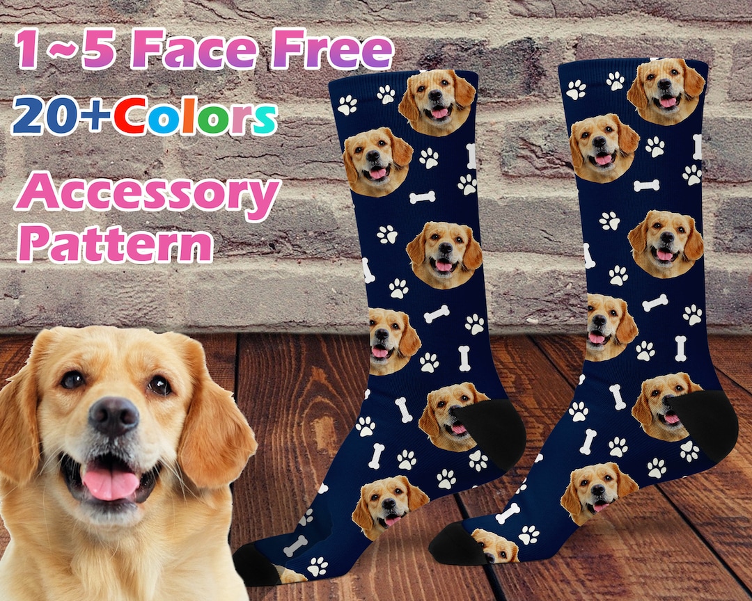 Custom Pet Socks, Put Your Cute Dog on Socks, Dog Lovers Gift, Funny ...