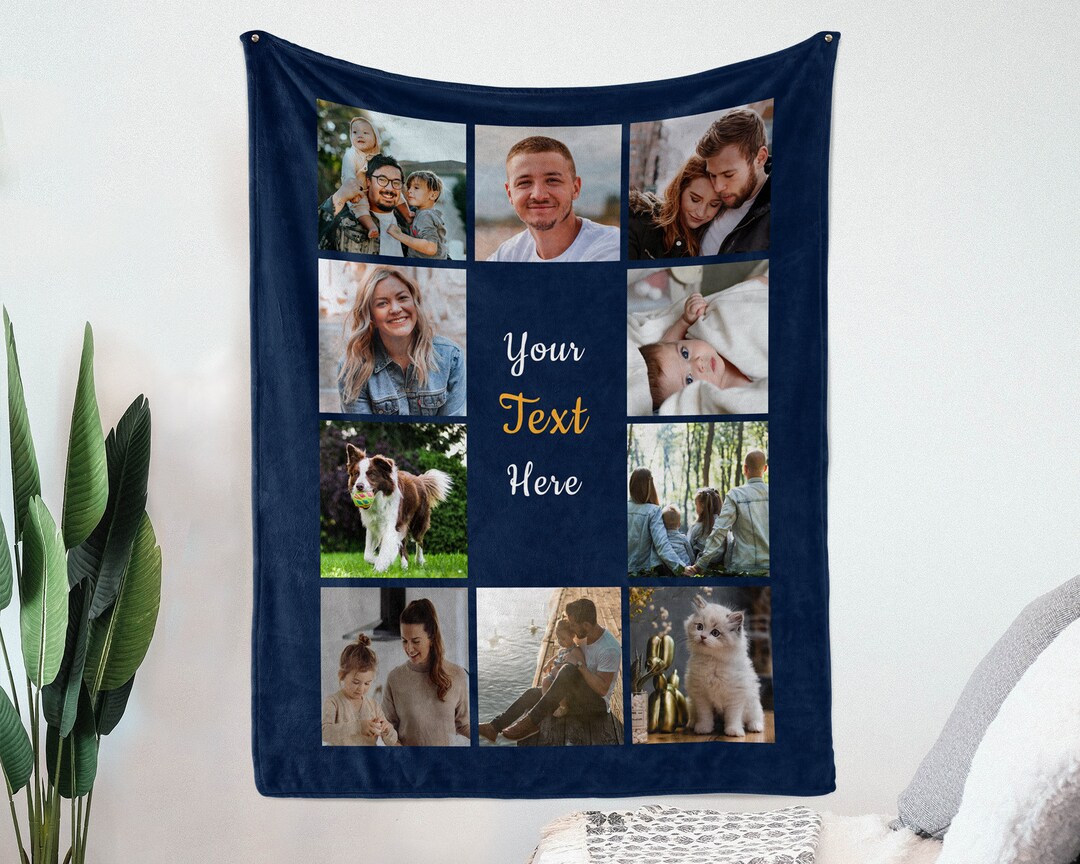 Custom Photo Blanket Personalized Collage Throw Blanket - Etsy