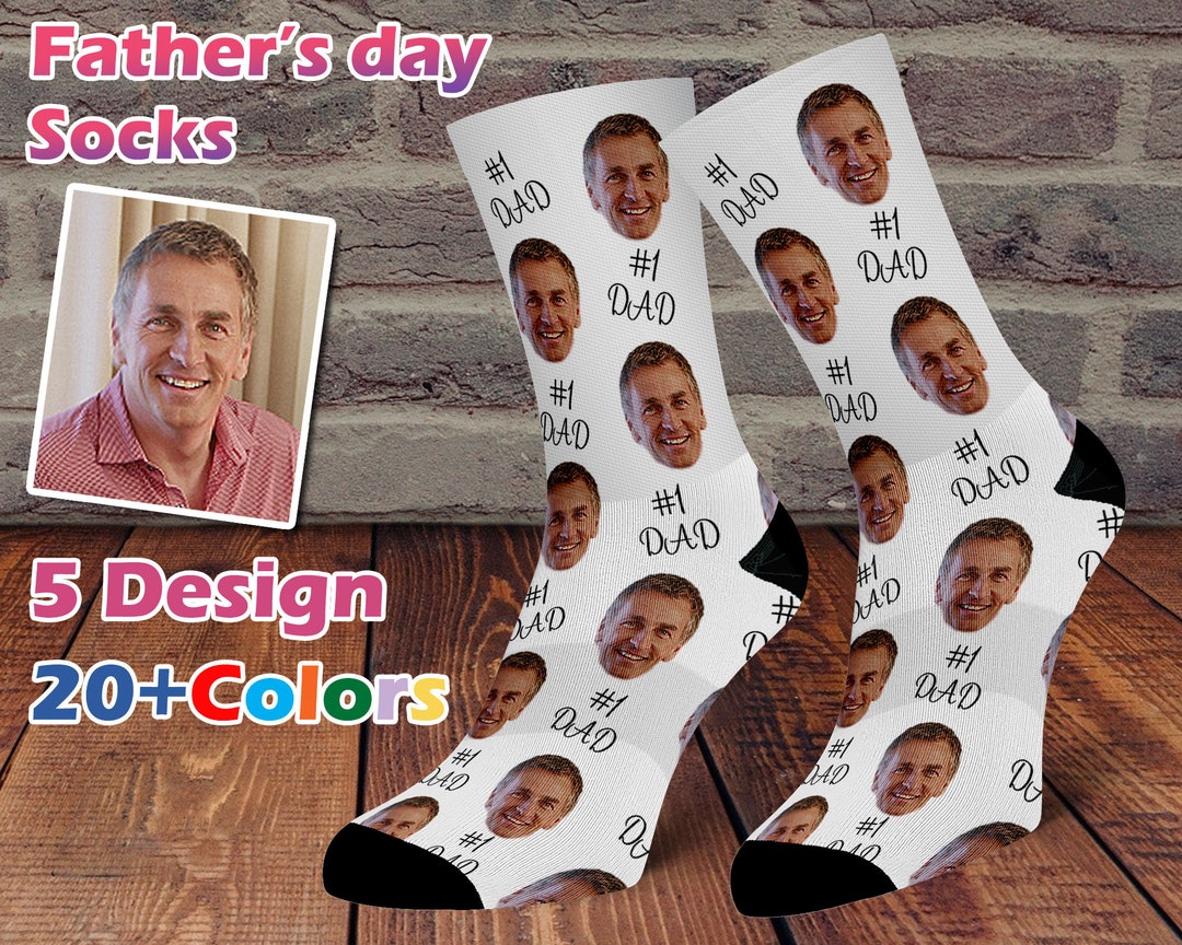 Custom Father's Day Socks, Best Dad Ever, I Love Dad, Socks With Text ...