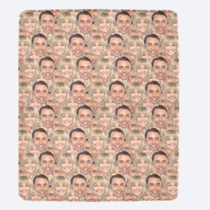 Personalized Face Blanket: Custom Photo Blankets, Multi-faces All Over ...