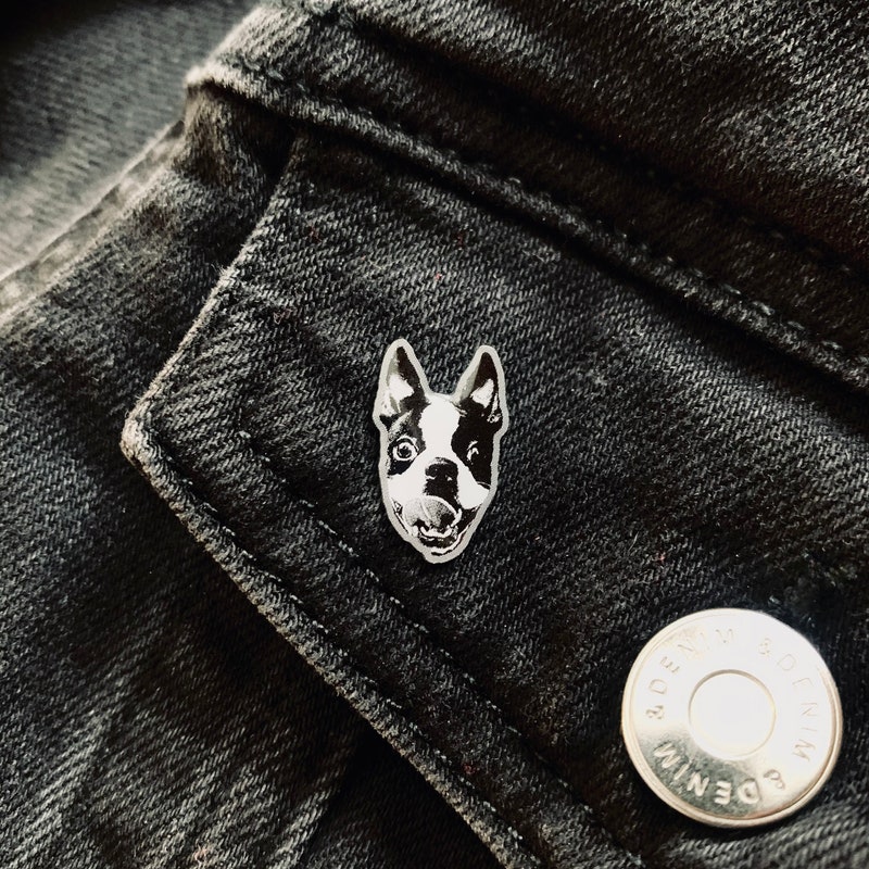Boston Terrier Enamel Pin - Etsy