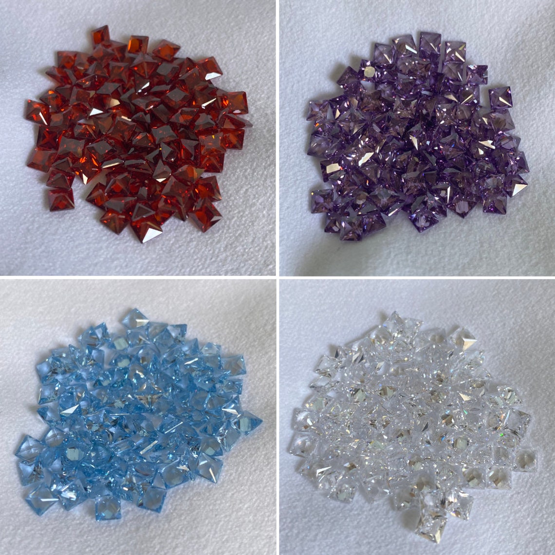 Cubic Zirconia Gemstones: CZ Birthstones, Round, Pear, Heart, Square ...