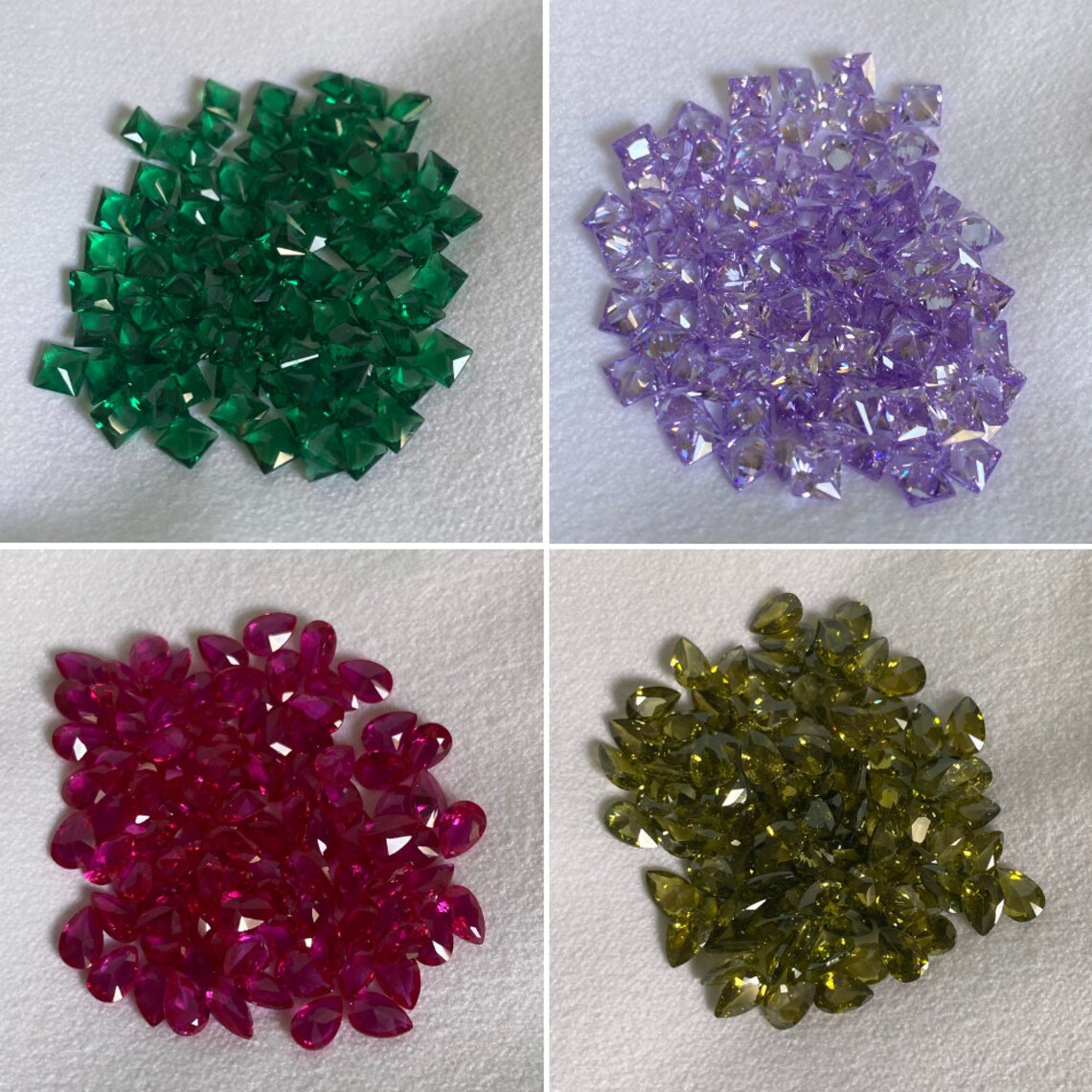Cubic Zirconia Gemstones: CZ Birthstones, Round, Pear, Heart, Square ...