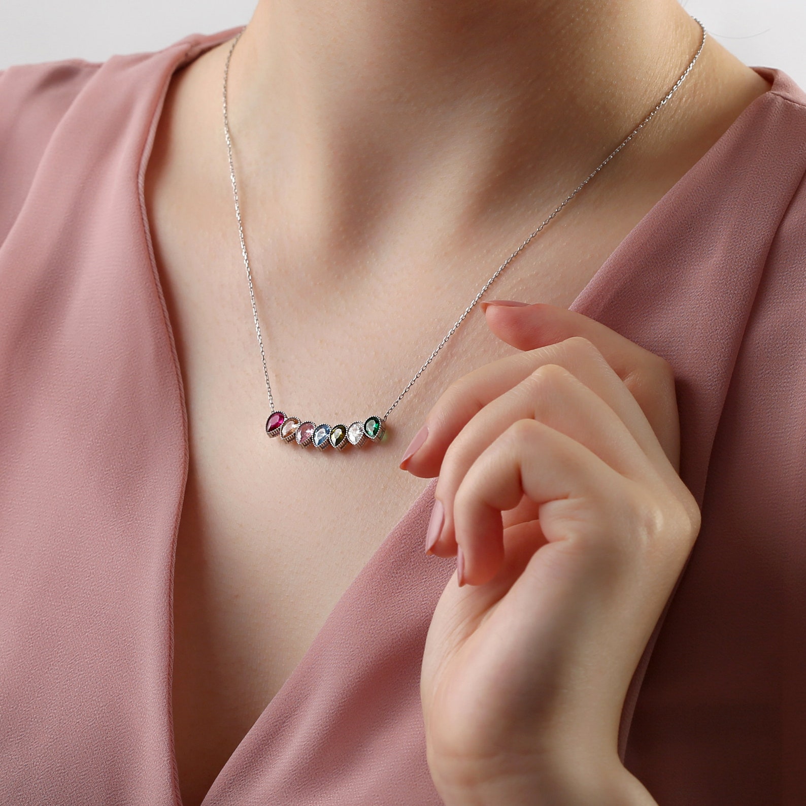 Personalized Mom Birthstone Necklace Custom Christmas Gifts - Etsy