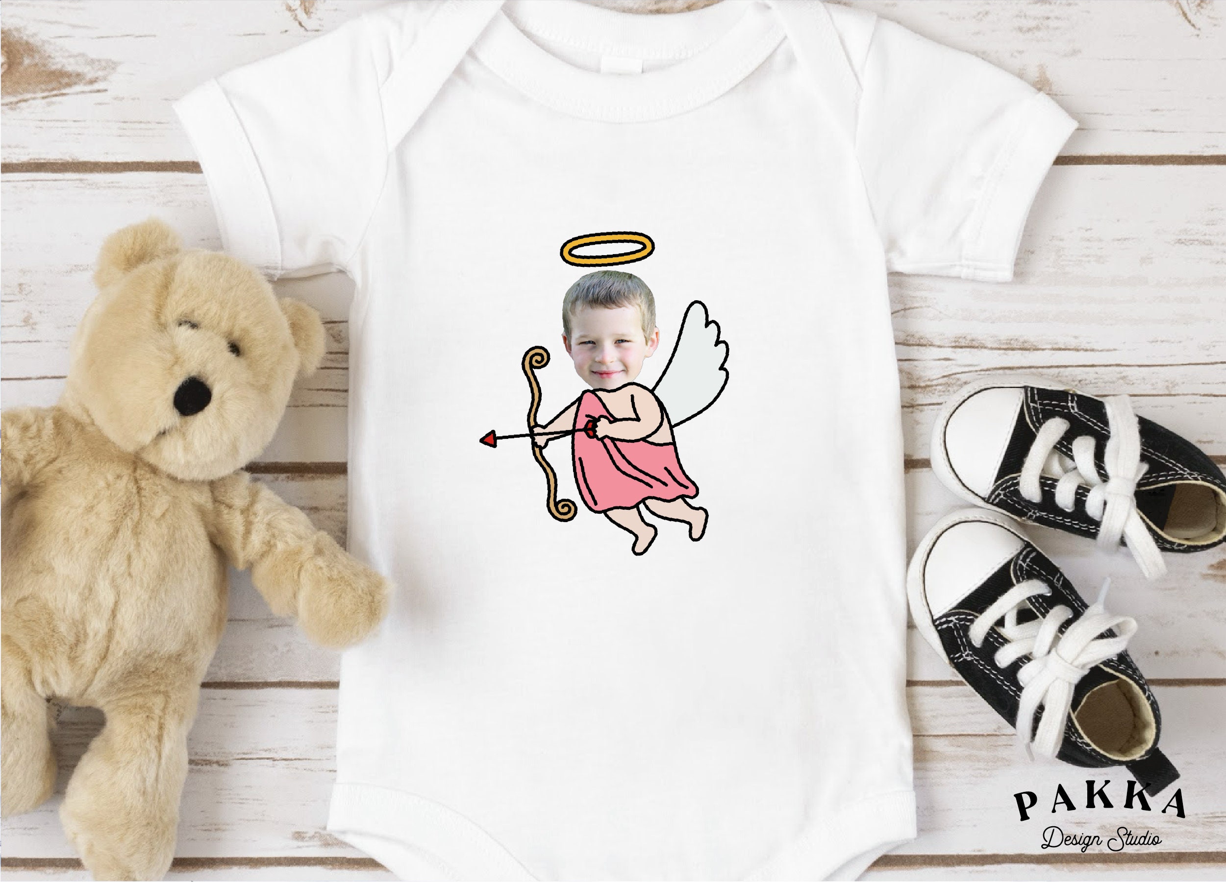 Valentine Cupid Face Blank With Arrow Bundle, Add Your Own Photo, Diy ...