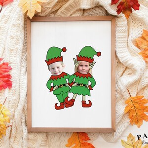 CUTE Elf Face Blank Kids Bundle, Add Your Own Photo, Diy Template ...