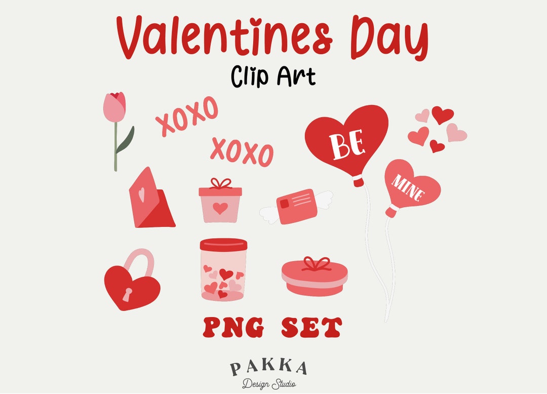 Valentines Day Clip Art Set 3,printable PNG for Sublimation or Crafting ...