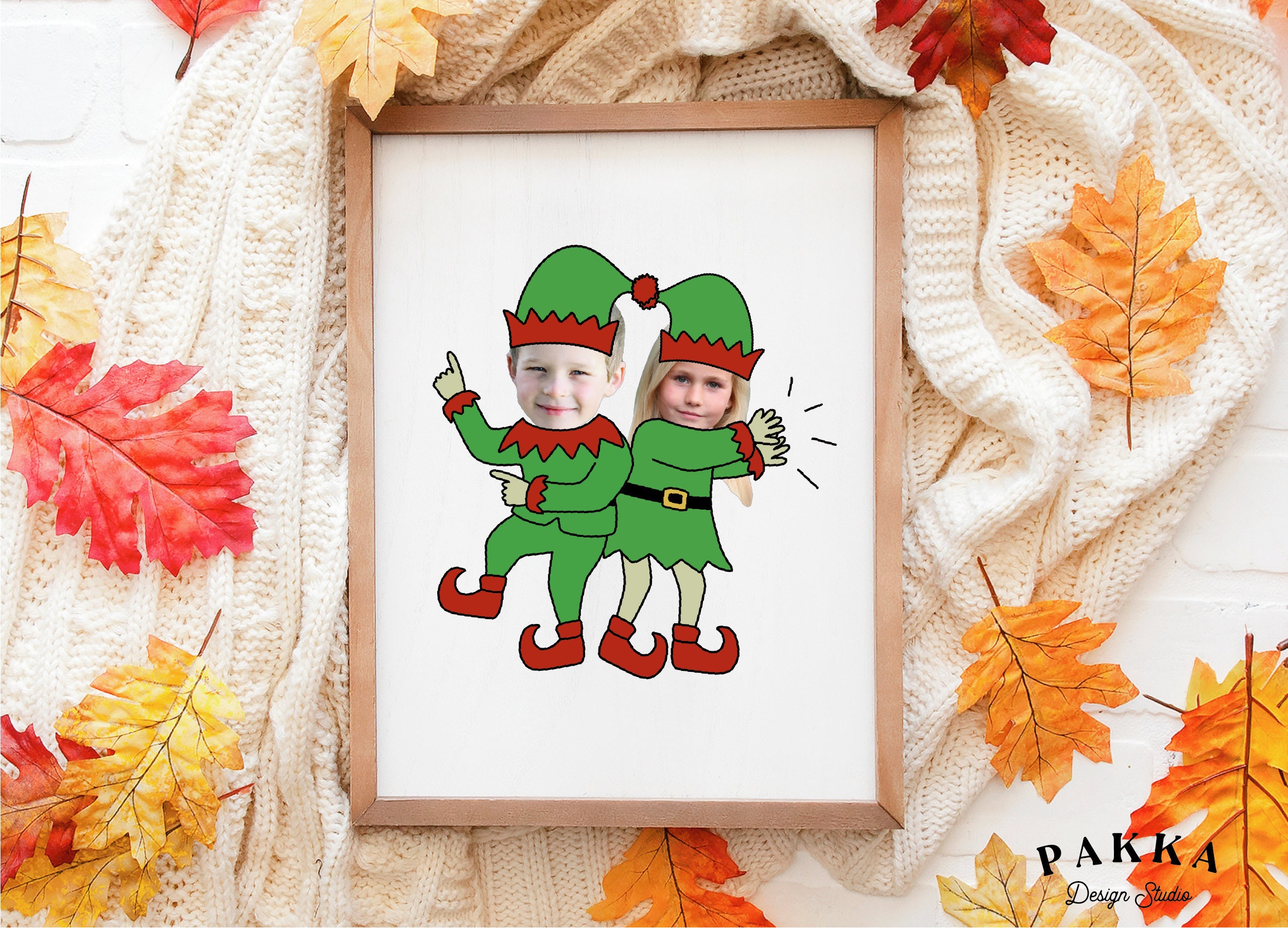 Elf Yourself Template With Dancing Pose, Face Blank Bundle,diy Photo ...