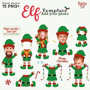 Elf Yourself Template | Editable Christmas Photo Bundle | Add Your Face ...