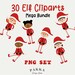 30 Elf Clip Art Mega Bundle,digital Download, Elf Suit Prop,printable ...