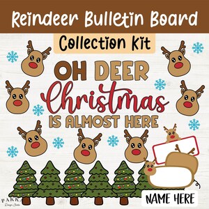 Reindeer Bulletin Board Kit,christmas Bulletin Board,printable ...