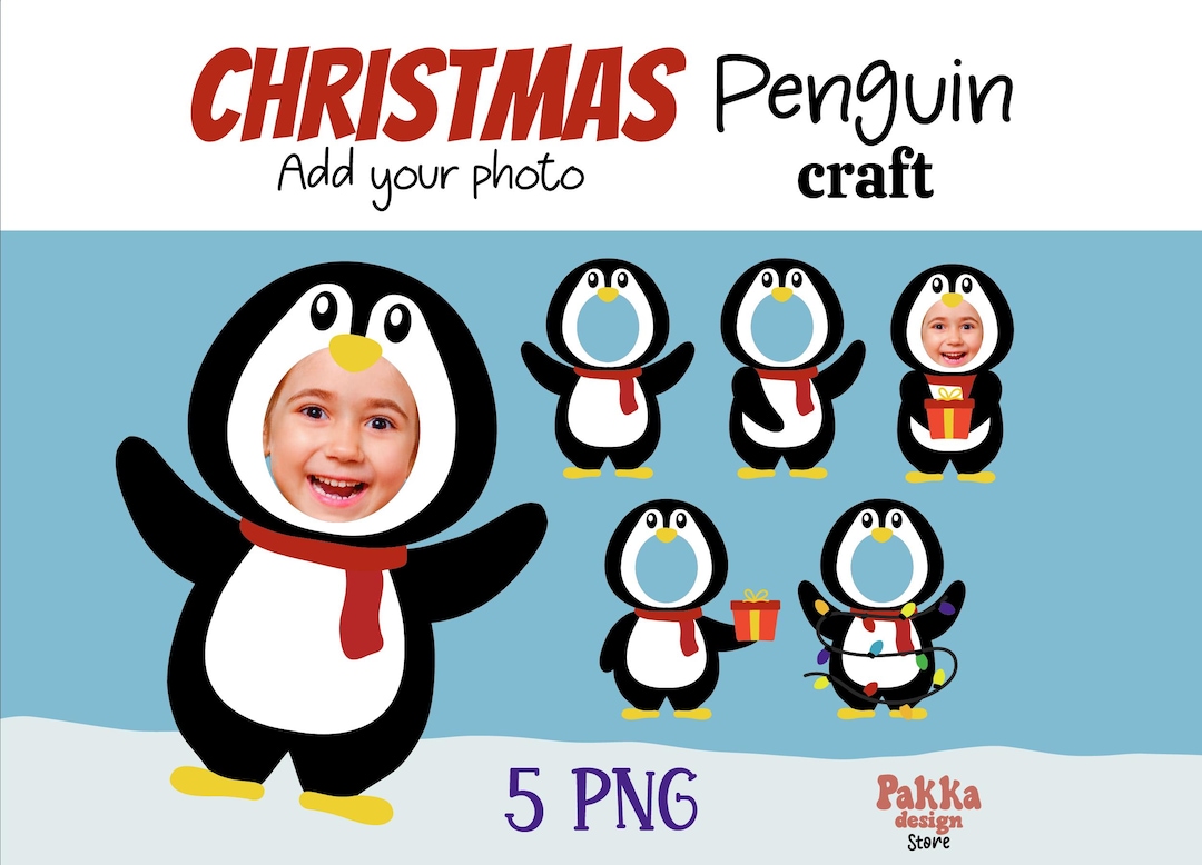Christmas Add Your Own Photo, Penguin Yourself,xmas Craft for Kids ...