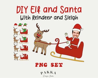 Elf Yourself,boy and Girl Bundle,diy Photo Cut Out,face Blank Template ...