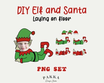 Elf Yourself,boy and Girl Bundle,diy Photo Cut Out,face Blank Template ...