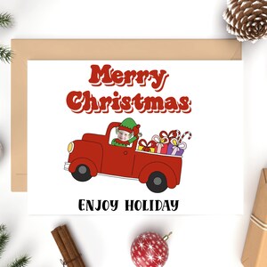 Elf and Santa in Red Truck Face Blank Bundle,photo Cut Out, Diy ...