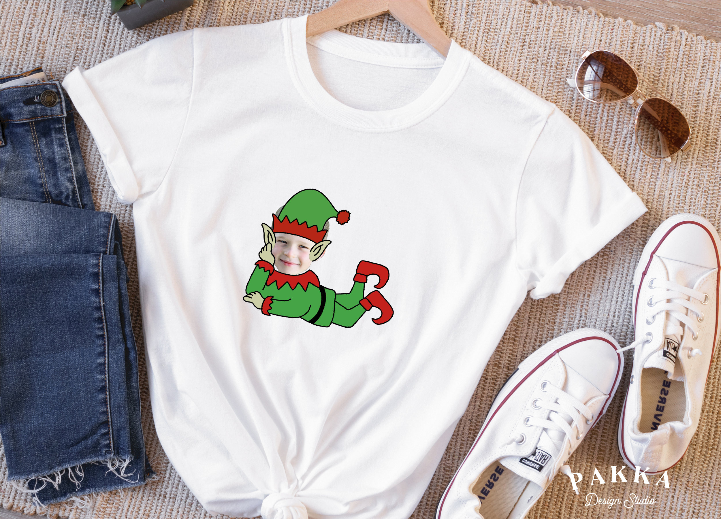 Elf and Santa Face Blank Laying on Floor Bundle,diy Template,photo Cut ...