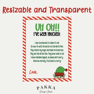 Printable Elf Letter,i’ve Been Touched,christmas Kids Activity for Boy ...