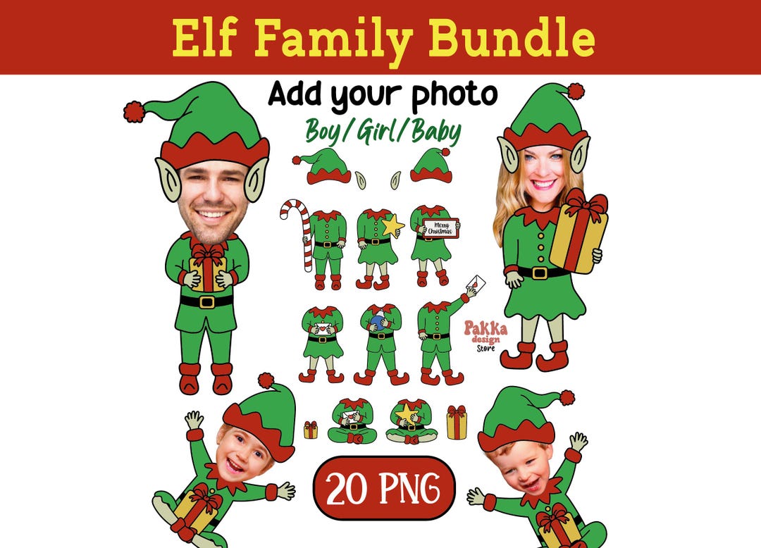 Elf Yourself Printable | Add Your Photo Christmas Frame | Face Cutout ...
