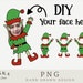 Elf Face Blank Bundle, Add Your Own Photo, Elf Photo Ornament, Diy ...