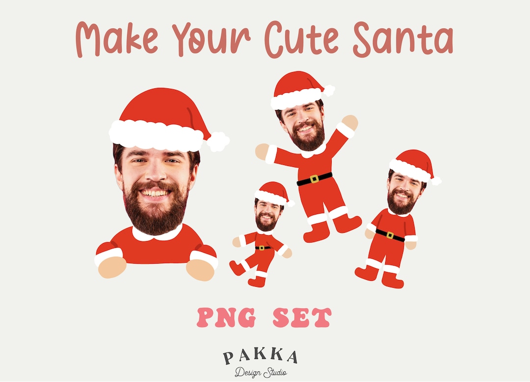 NEW!! Santa Face Blank Bundle, Add Your Own Photo,elf Kit, Diy Prop ...