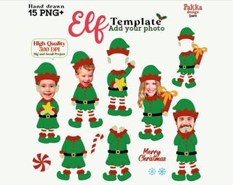 Elf Yourself Template | Editable Christmas Photo Bundle | Add Your Face ...