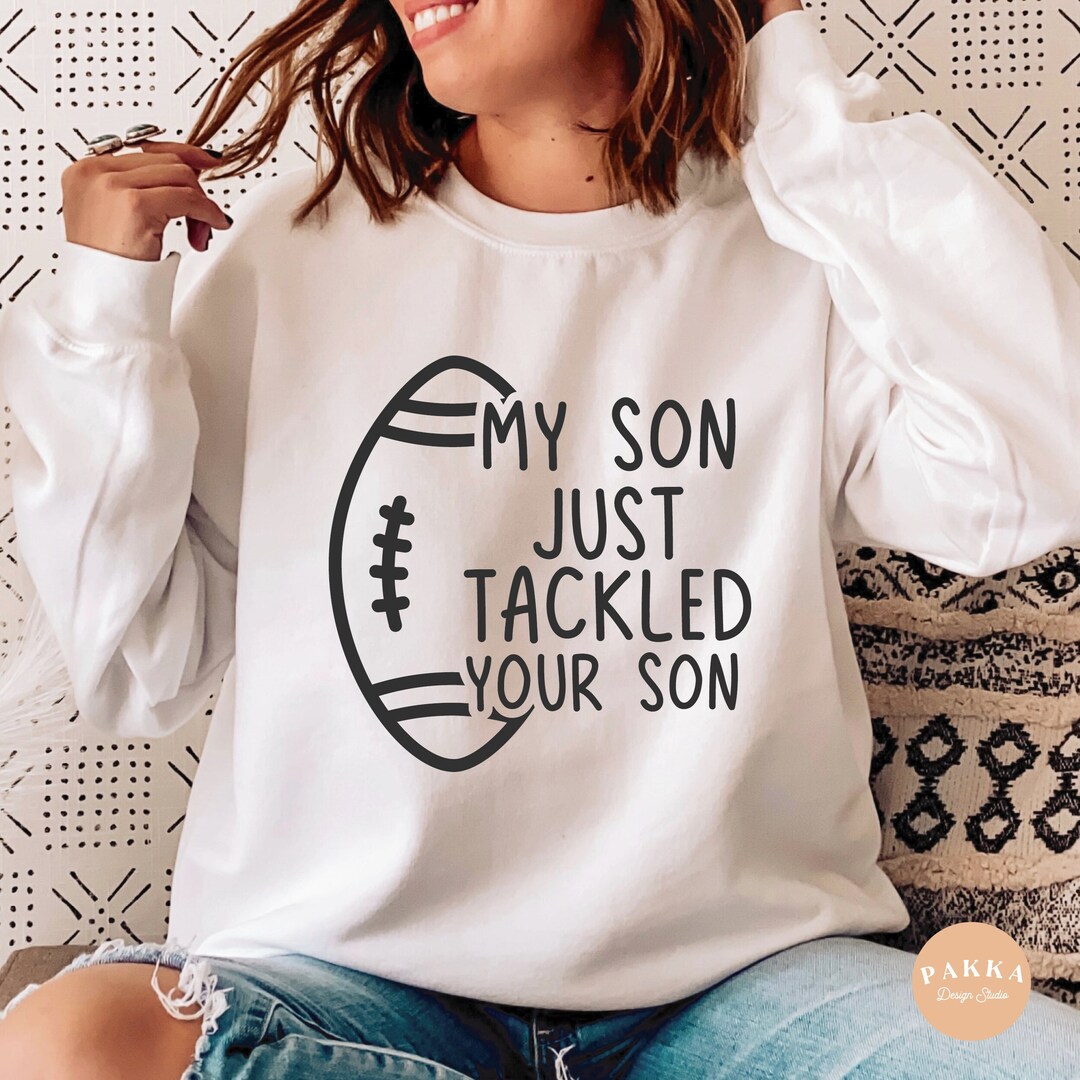 Funny Football Mom SVG PNG, My Son Tackled Your Son, Gameday Cricut ...